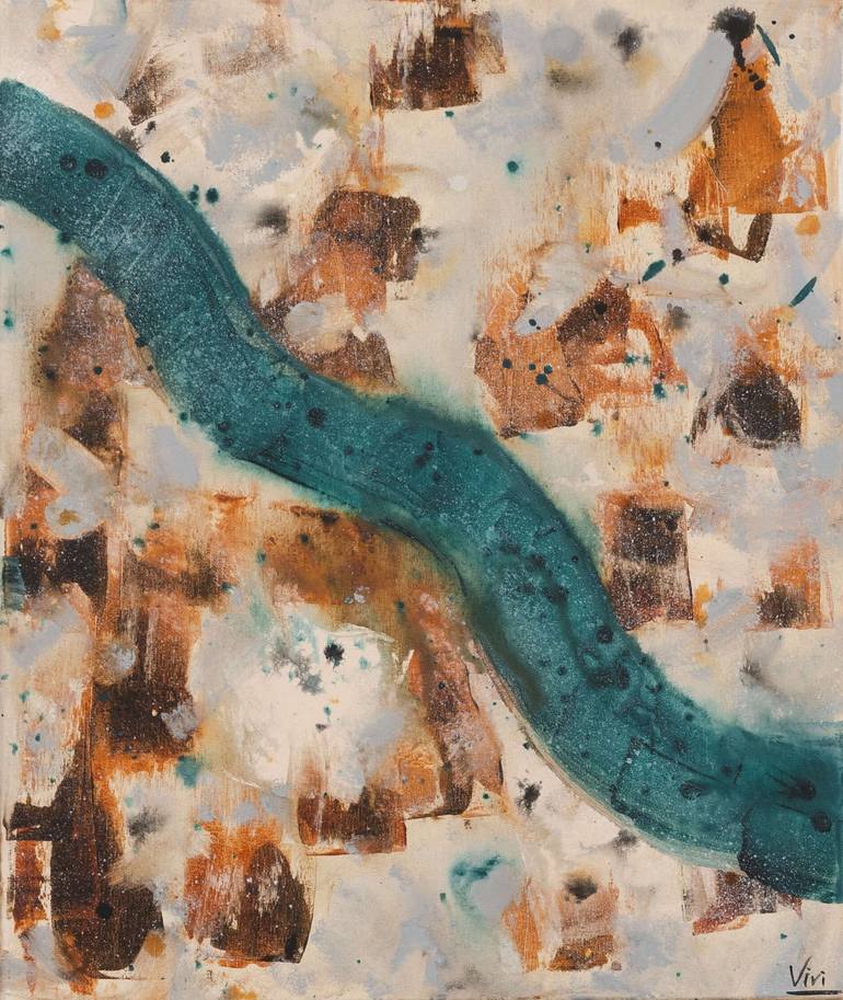 By the river Painting by Vivi Živa Kovačević | Saatchi Art