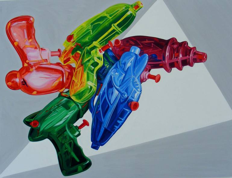 Water Pistol Study Painting by Tom Calnan | Saatchi Art