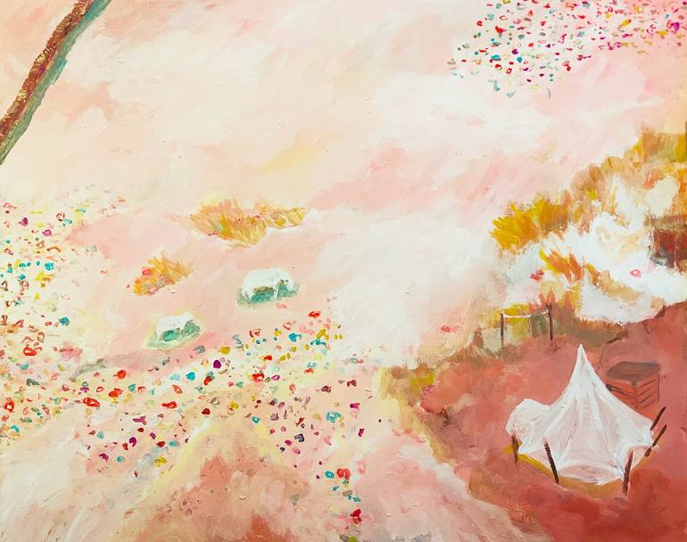 Valley Under Jacob's Ladder 2022 Painting by Jasper Cheng | Saatchi Art