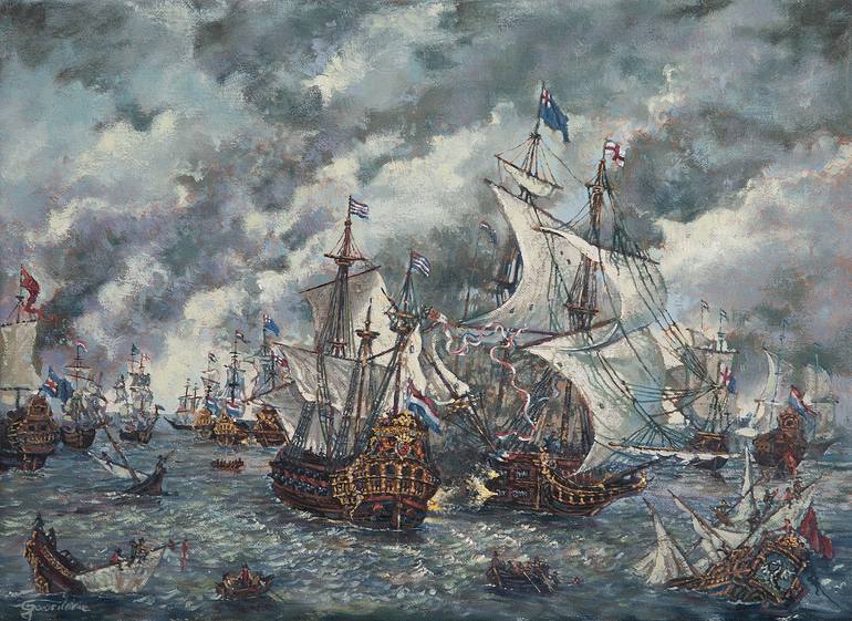 Naval warfare Painting by Darko Gavrilovic | Saatchi Art