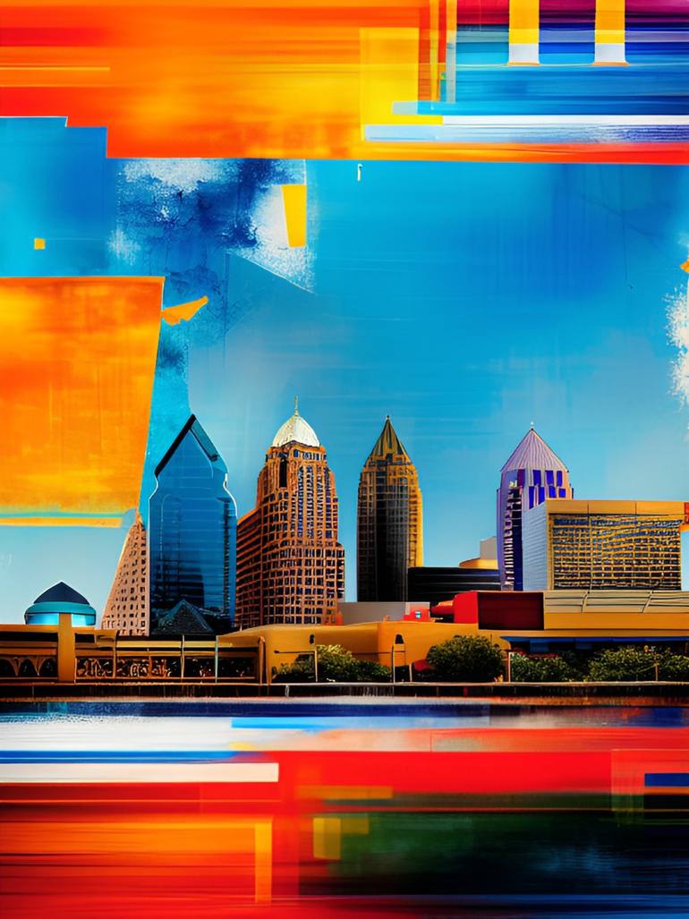 San Antonio Cityscape Painting by Bjørn Kristian Lantz | Saatchi Art