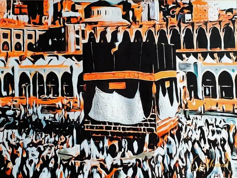 Magnificence of the Kabbah Painting by Momal Naeem | Saatchi Art