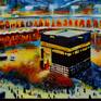 Starry Night Kabbah Painting Painting by Momal Naeem | Saatchi Art