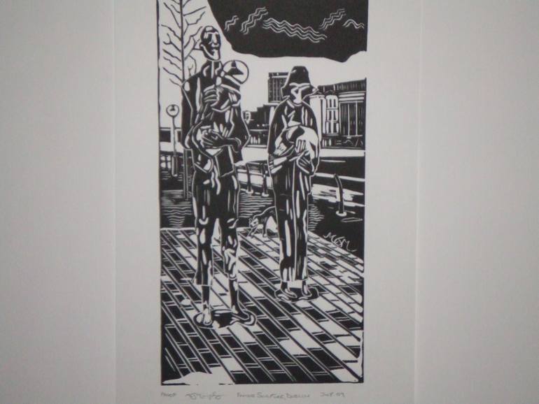 Famine sculpture, Dublin Printmaking by Mark Murphy | Saatchi Art