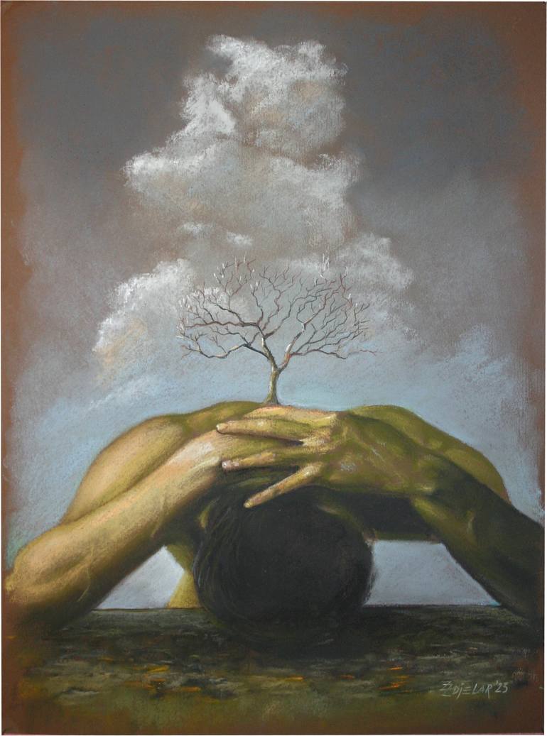 Weight Of Shoulders Painting by Zoran Zdjelar | Saatchi Art