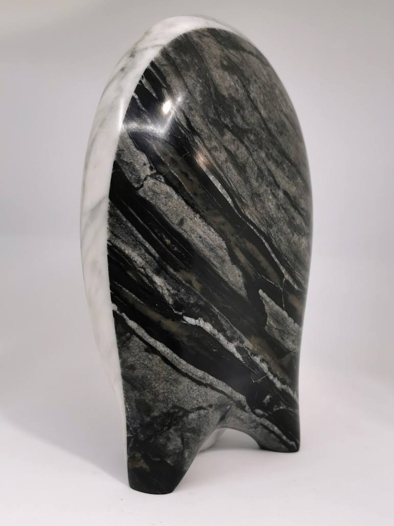 Marbled Elegance: The Orb of Geological Wonders Sculpture by Siarhei ...