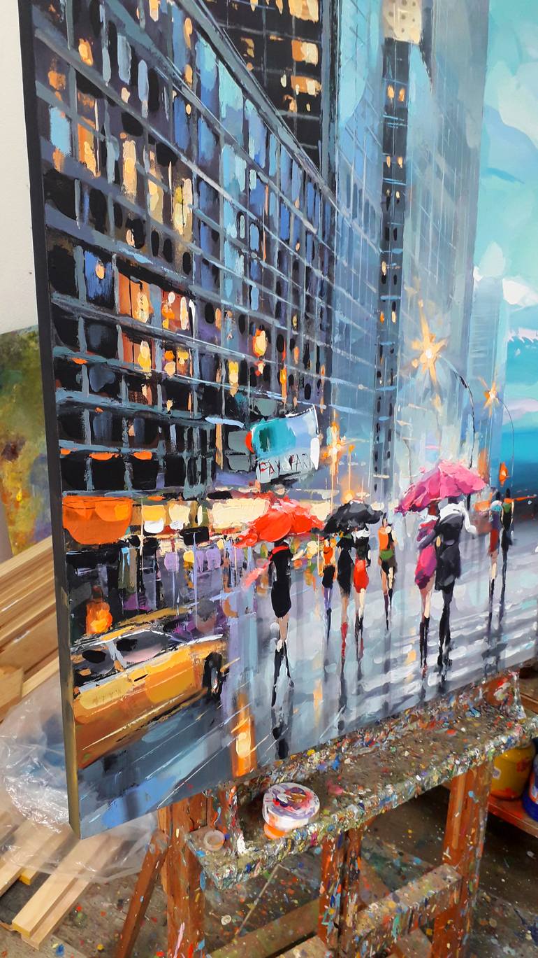 From the series Rhythms of streets #4 Painting by Dmitry Spiros ...