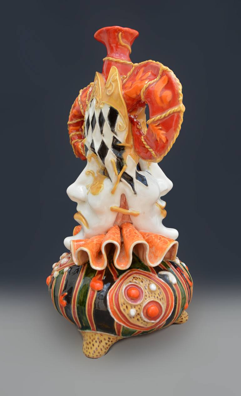 Orange Venice vase Sculpture by Dmitry Spiros | Saatchi Art