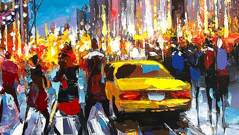 Midnight City Pulse 3 Painting by Dmitry Spiros | Saatchi Art