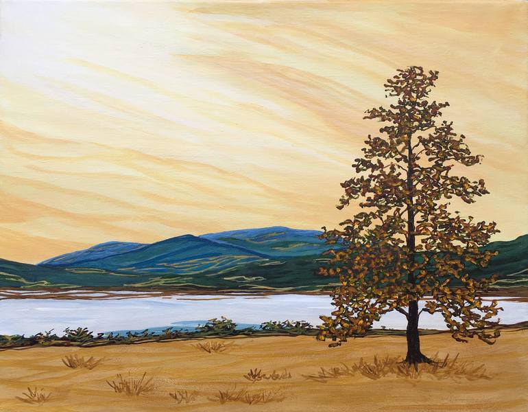 Elizabeth Lake Painting by April Lund | Saatchi Art
