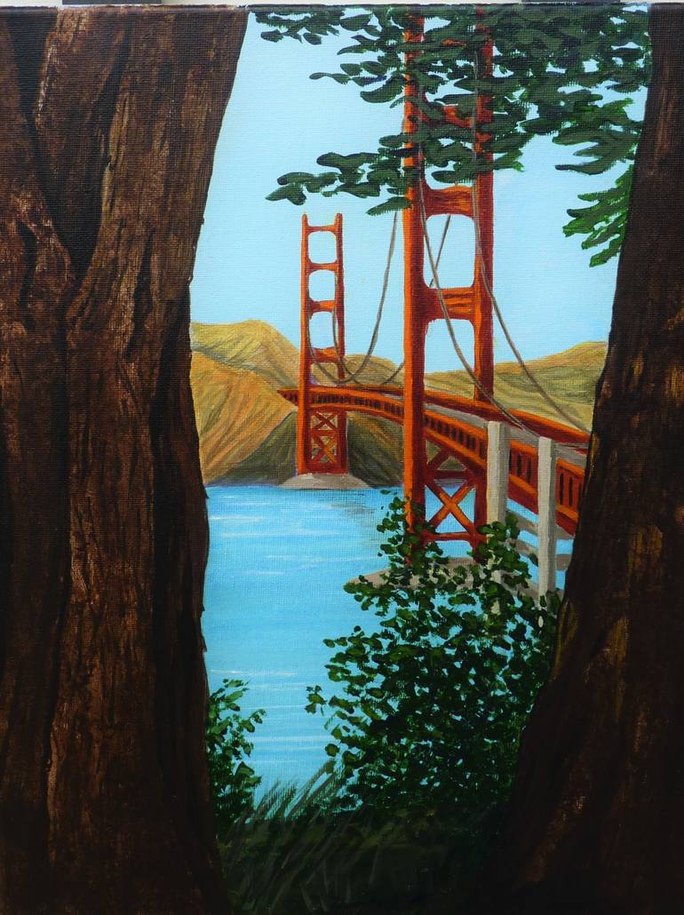 The Bridge, San Francisco Painting by April Lund | Saatchi Art