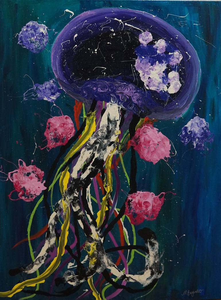 Jellycicle Painting by Michelle Bezanson | Saatchi Art
