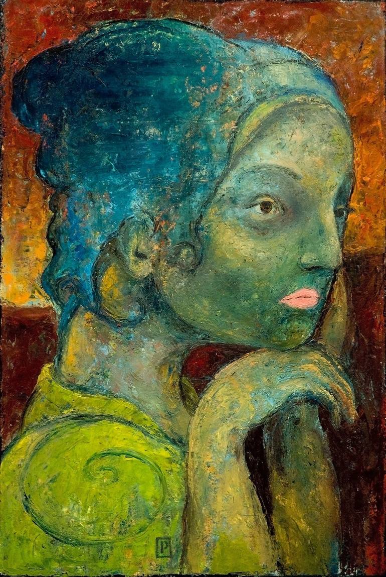 Thinking Woman Painting