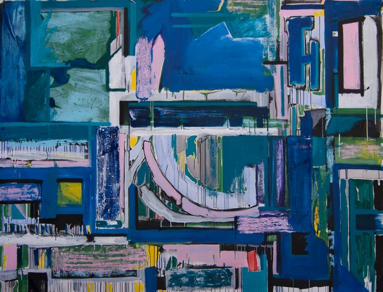 Big Blue Painting by Gregor Zitko | Saatchi Art
