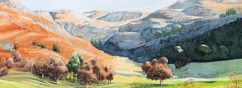 Loughrigg Tarn, Grasmere, Lake District, UK. Painting by DAVID O'REILLY ...