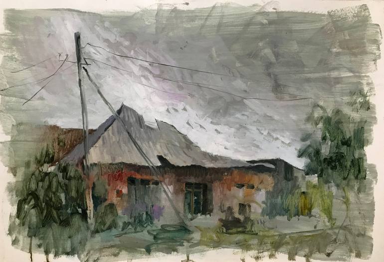 Crumbled roofs Painting by Gevorg Arakelyan | Saatchi Art