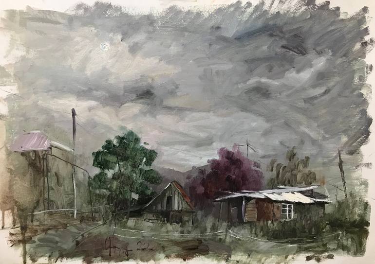 Cloudy Dsegh Painting by Gevorg Arakelyan | Saatchi Art
