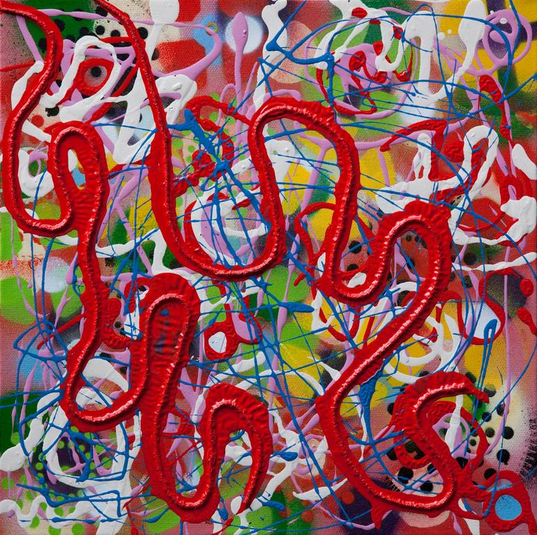 Fireworks And Flowers Painting by Ray Kane | Saatchi Art