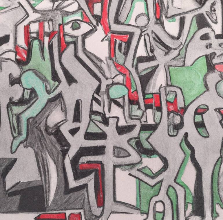 Muchedumbre Painting by Maximilian Goetzen | Saatchi Art
