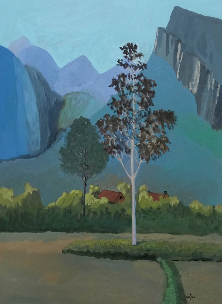 white cliff foot 02. Painting by HOANG KHANH DU | Saatchi Art
