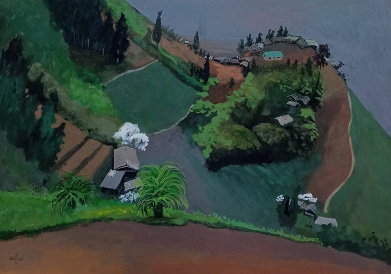 white cliff foot 06. Painting by HOANG KHANH DU | Saatchi Art