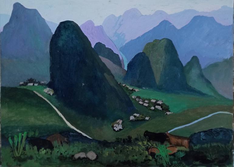 white cliff foot 07. Painting by HOANG KHANH DU | Saatchi Art