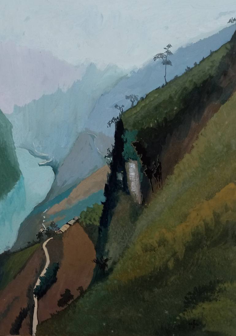 white cliff foot 10. Painting by HOANG KHANH DU | Saatchi Art