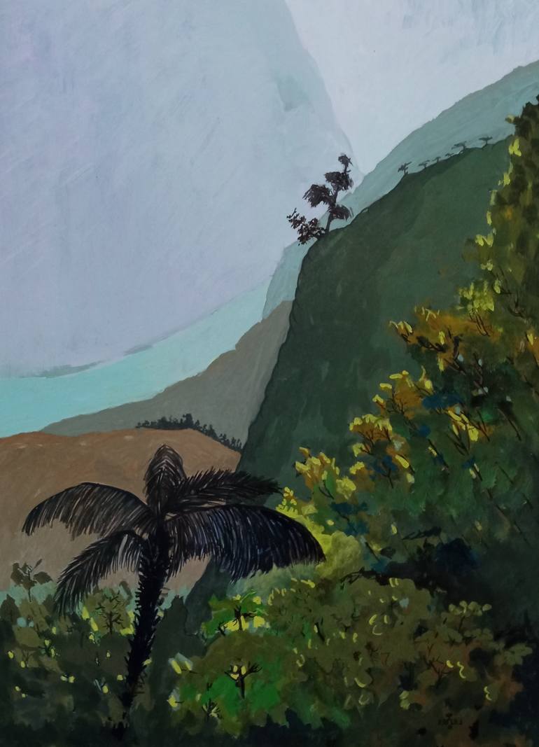 white cliff foot 20. Painting by HOANG KHANH DU | Saatchi Art