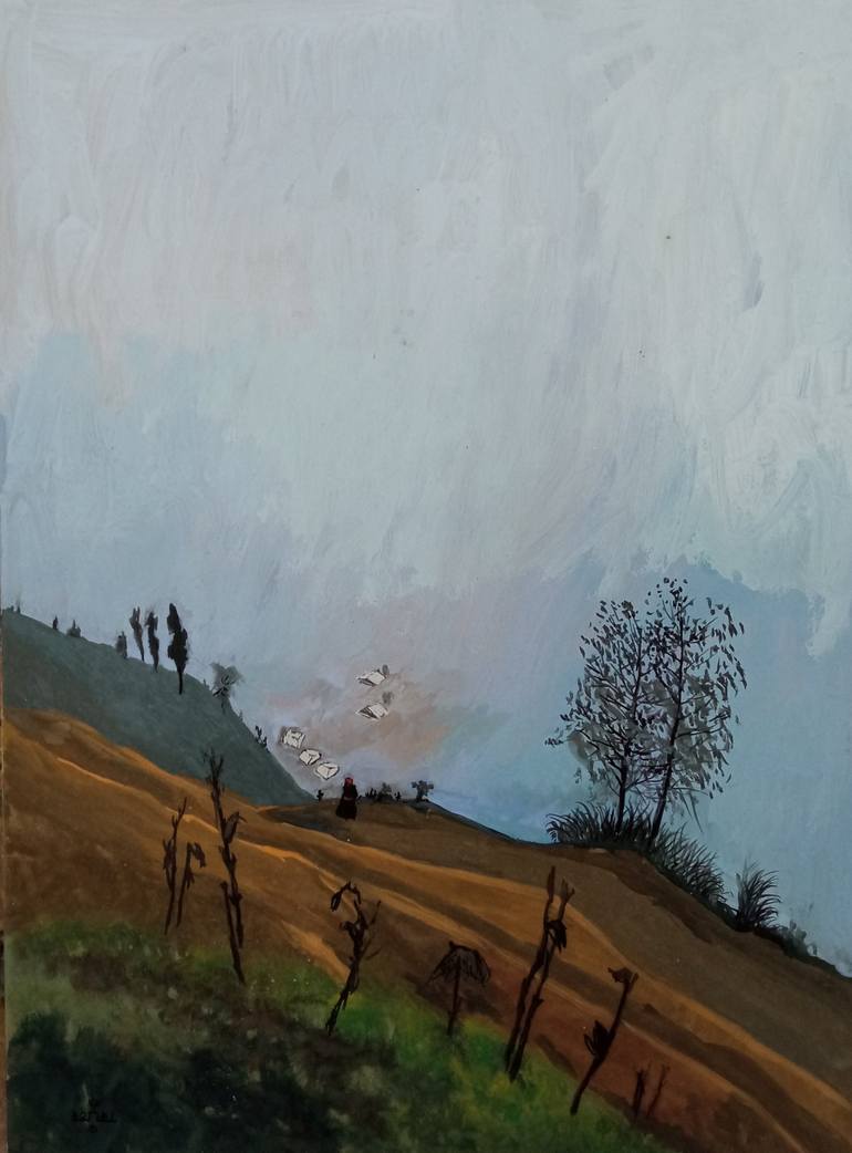 white cliff foot 27. Painting by HOANG KHANH DU | Saatchi Art