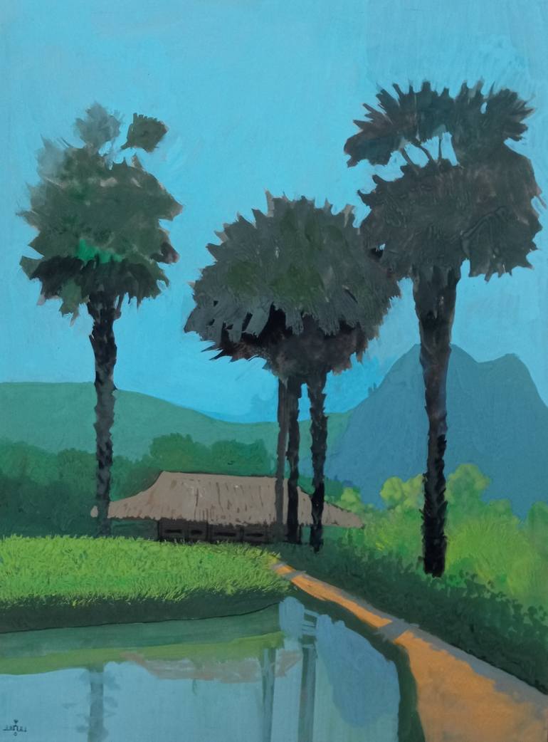 white cliff foot 31 Painting by HOANG KHANH DU | Saatchi Art