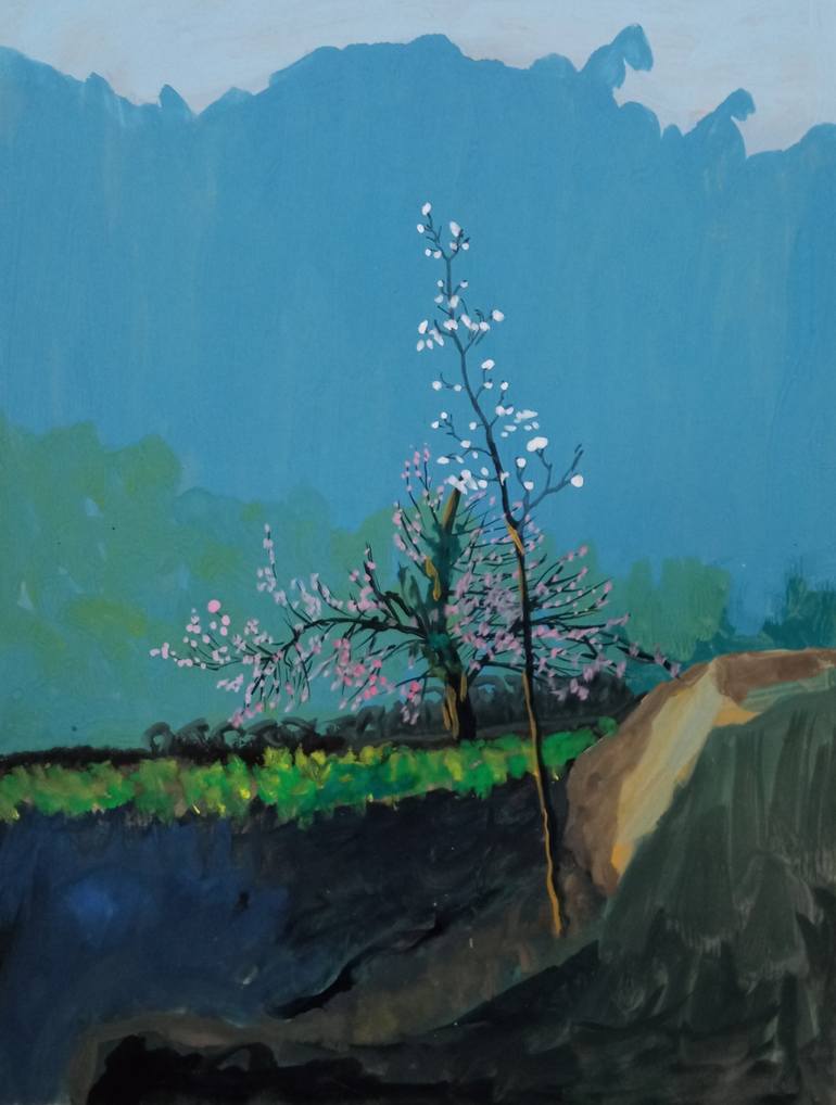 white cliff foot 37. Painting by HOANG KHANH DU | Saatchi Art