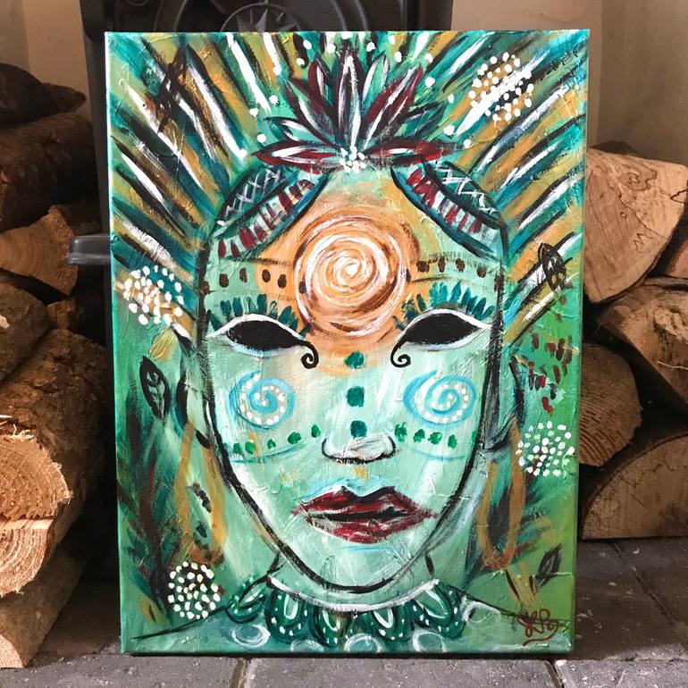 Priestess Of Divine Nature Painting by Kate Alexandra Priestley ...