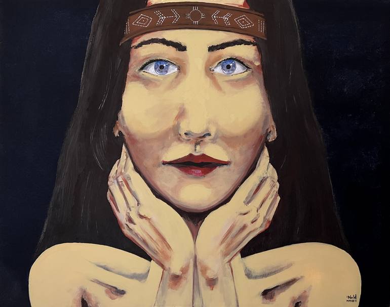 La chamane Painting by F Nold | Saatchi Art