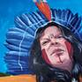 Stop indigenous genocide Painting by Gabriela Souza | Saatchi Art