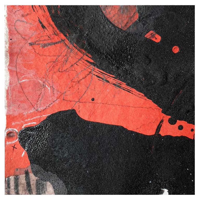 Composition & Red collage 6-22 Painting by Alaa Shasheet | Saatchi Art