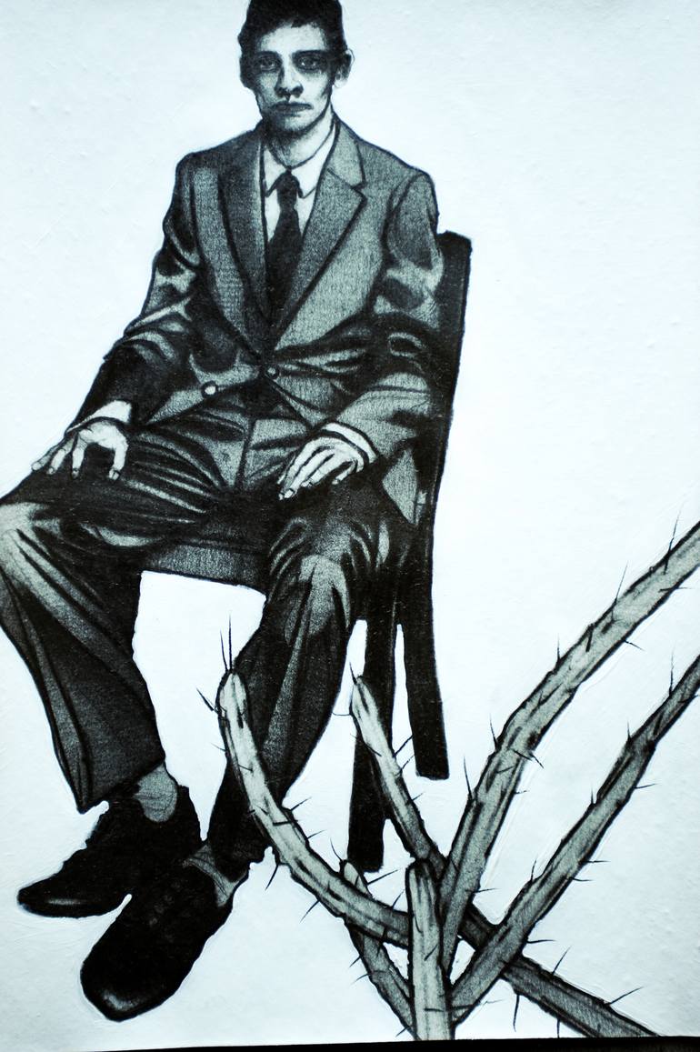 A quiet man Drawing by enrico salvadori | Saatchi Art