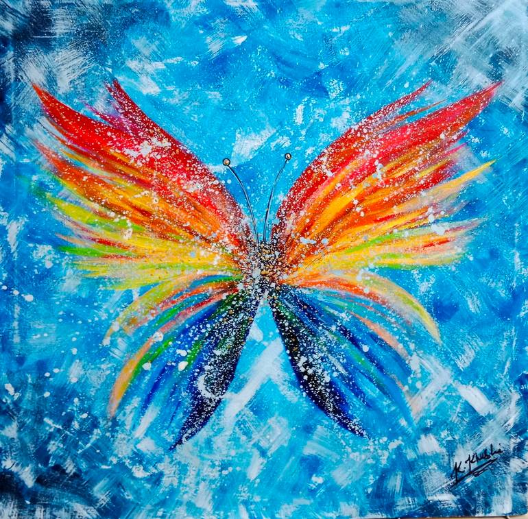 Abstract Butterfly Drawings Butterfly & Skull Abstract Art