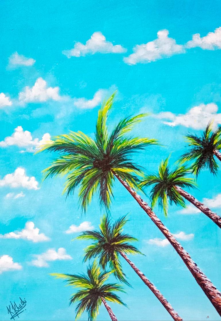 High in the Sky Painting by khansa Khushi | Saatchi Art