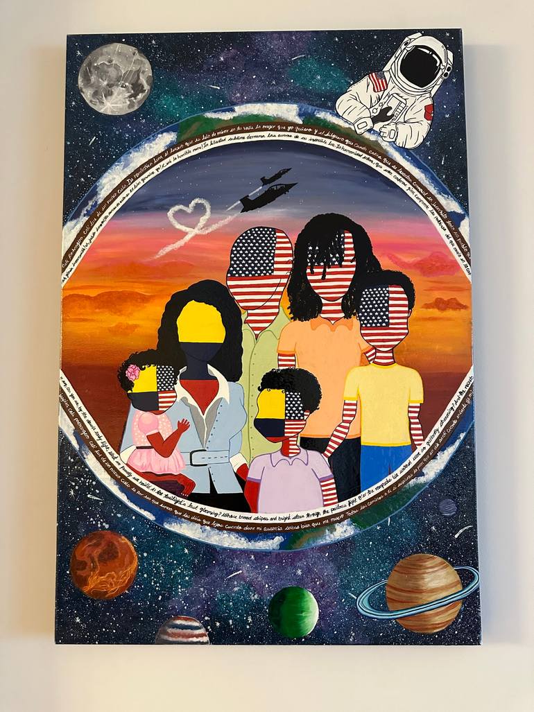 Family on earth Painting by Angeli Buenaventura | Saatchi Art