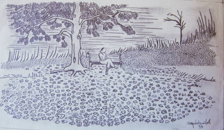 Alone Drawing by Chandana Hewapathirana | Saatchi Art