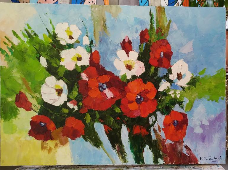 Flowers Painting by Samson Samsonyan | Saatchi Art