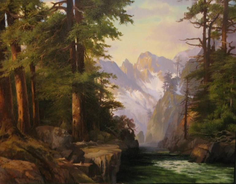 Walking with Giants Painting by Dean Linsky | Saatchi Art