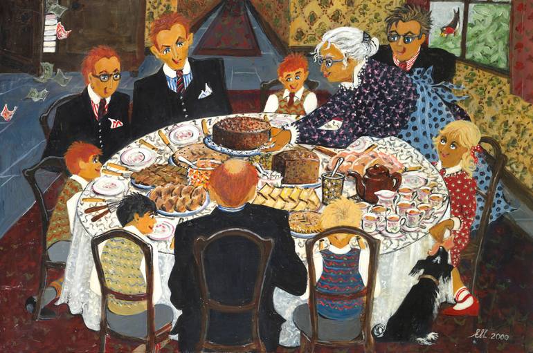 Sunday Tea Painting by Earth Meadow Prints | Saatchi Art