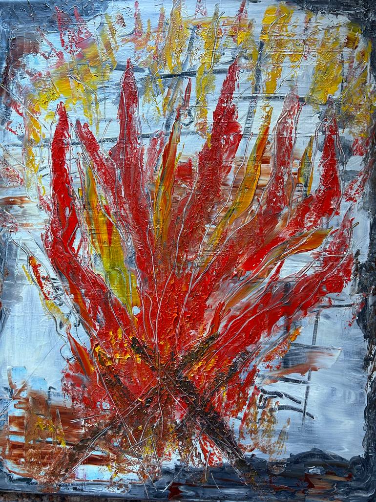 Fire Painting by Camelia Geonea | Saatchi Art