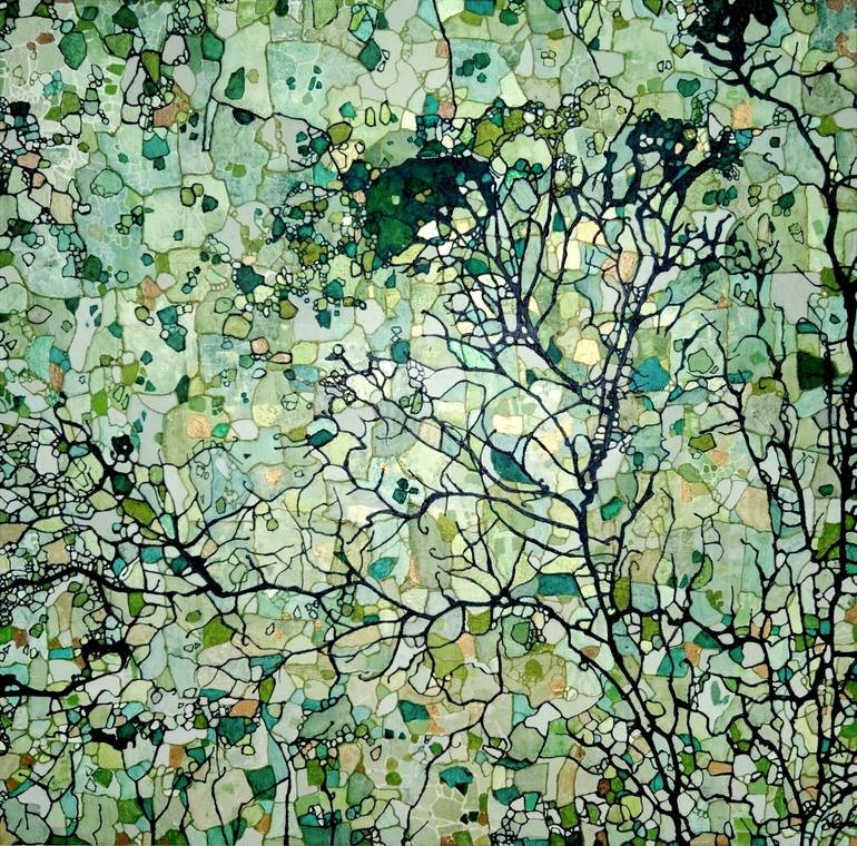 Lichen 2 Painting by Sophie CANTOU | Saatchi Art