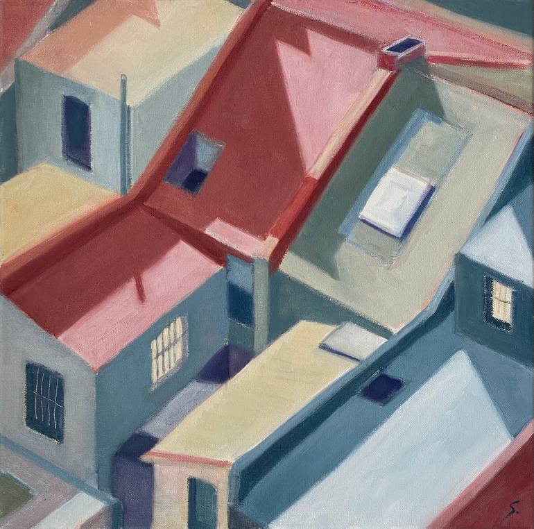 Rooftops & Windows Painting by Stephen Smith | Saatchi Art Australia