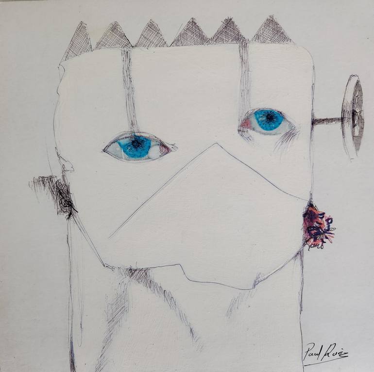 Blue eays Drawing by Paul Ruiz Neira | Saatchi Art