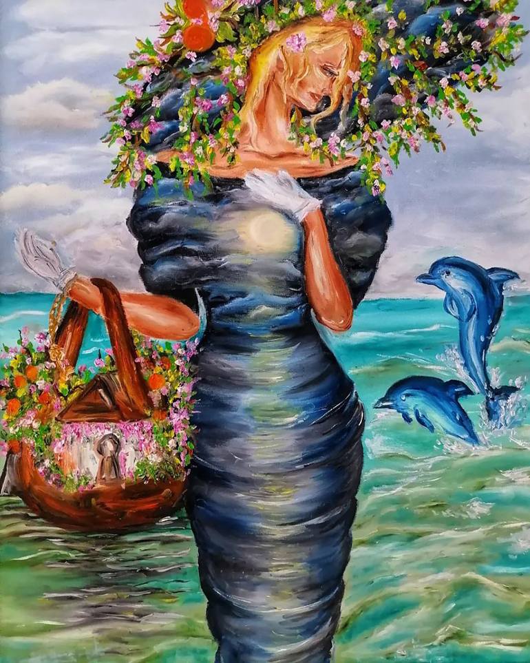 Lady Gaia Painting by Svetlana Sklyar | Saatchi Art