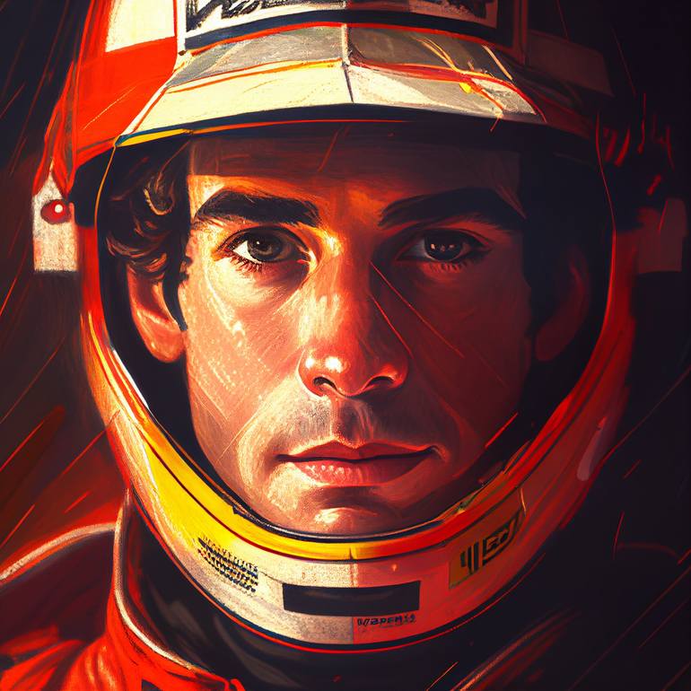 Ayrton Senna Self Portrait #4 Digital by Eunário Silva | Saatchi Art