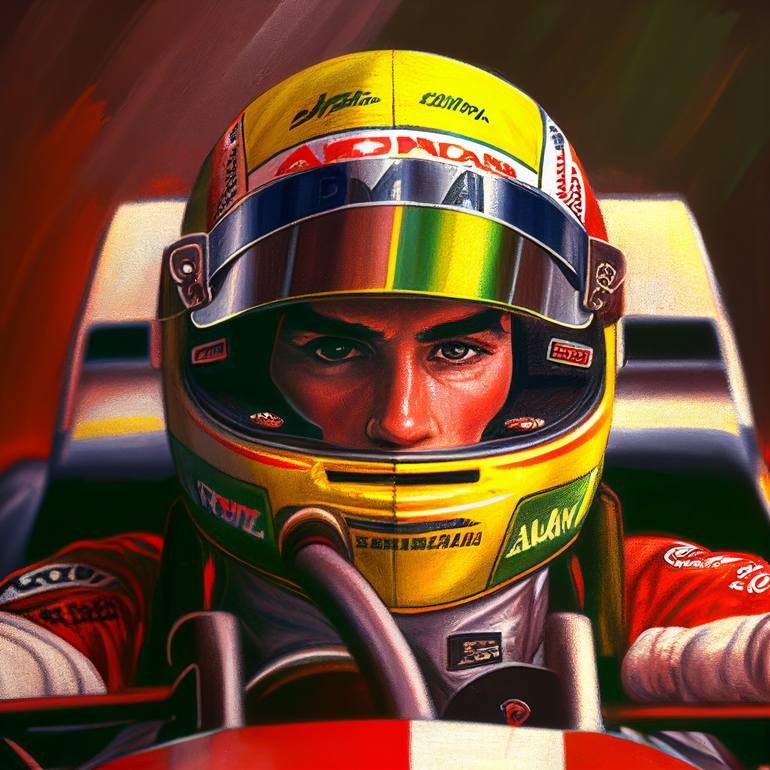 Ayrton Senna Self Portrait #5 Digital by Eunário Silva | Saatchi Art